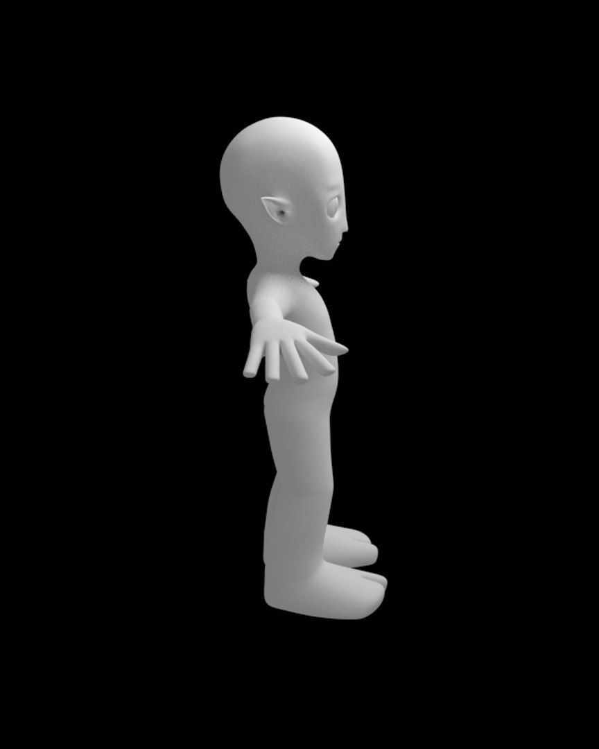 3d elf unrigged untextured model