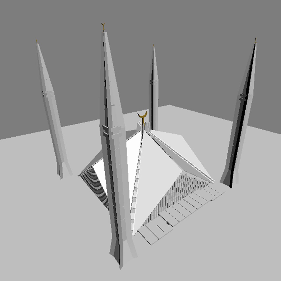3D Faisal Mosque - TurboSquid 2234468