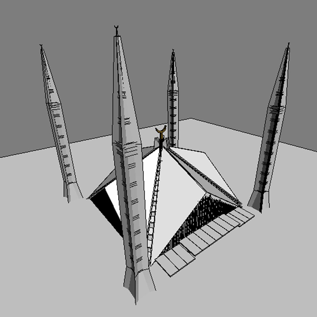 3D Faisal Mosque - TurboSquid 2234468