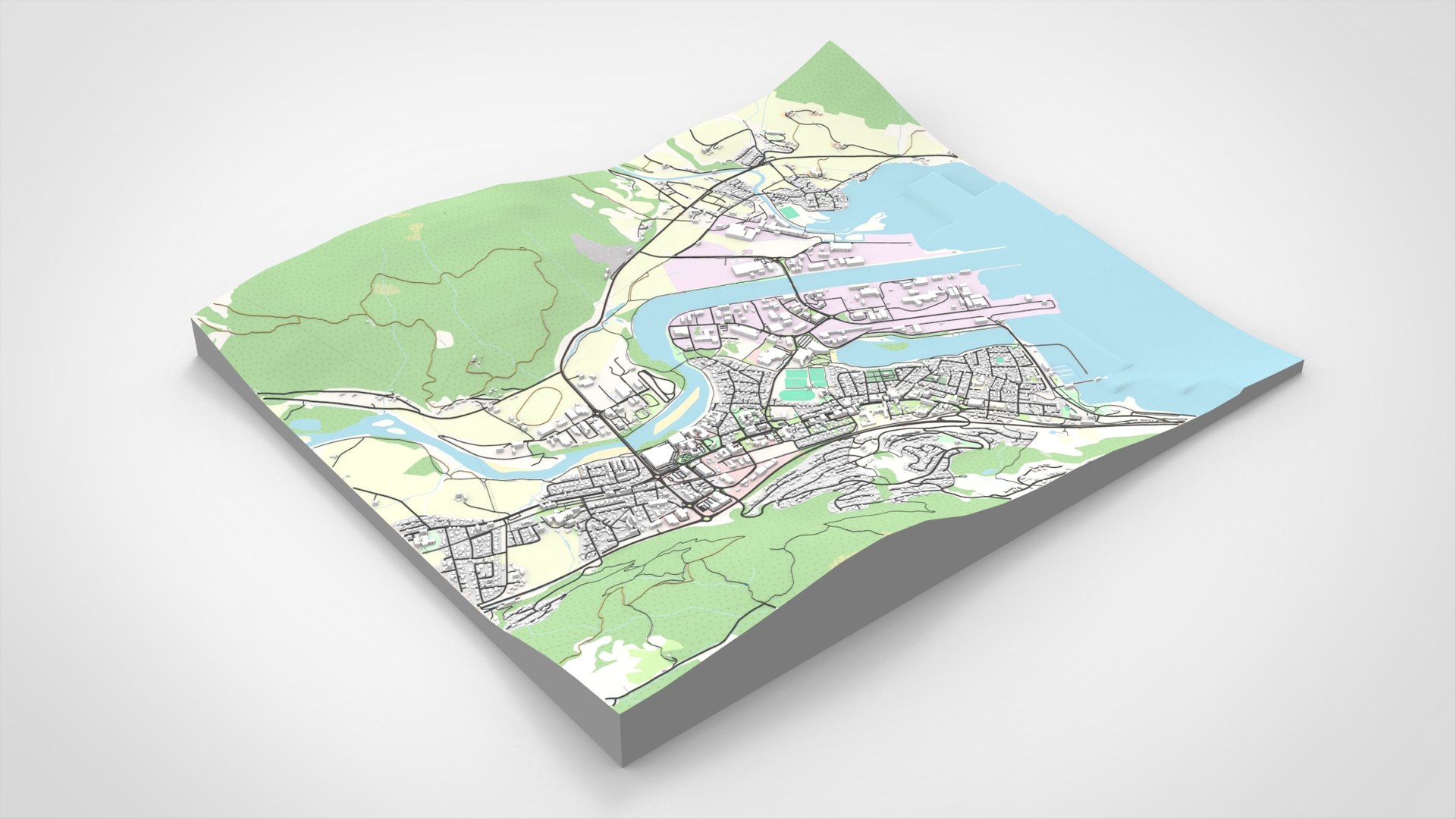 3D Model Cityscape Orkanger Norway - TurboSquid 2431655