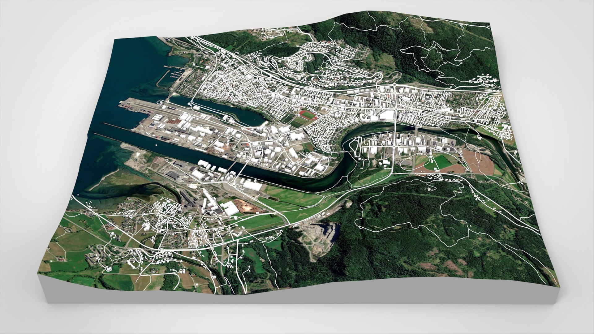3D Model Cityscape Orkanger Norway - TurboSquid 2431655