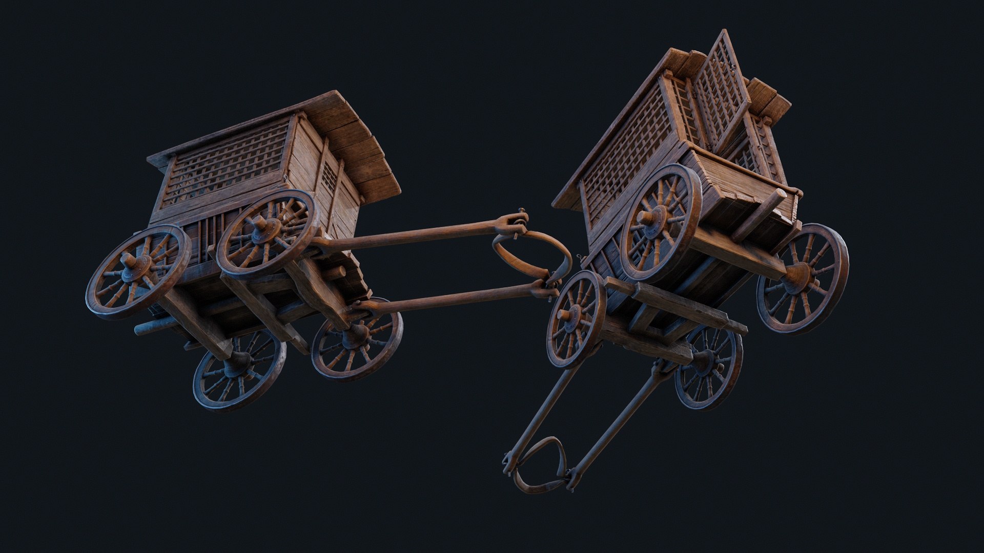 Medieval Prisoner Cart 3D - TurboSquid 2400417