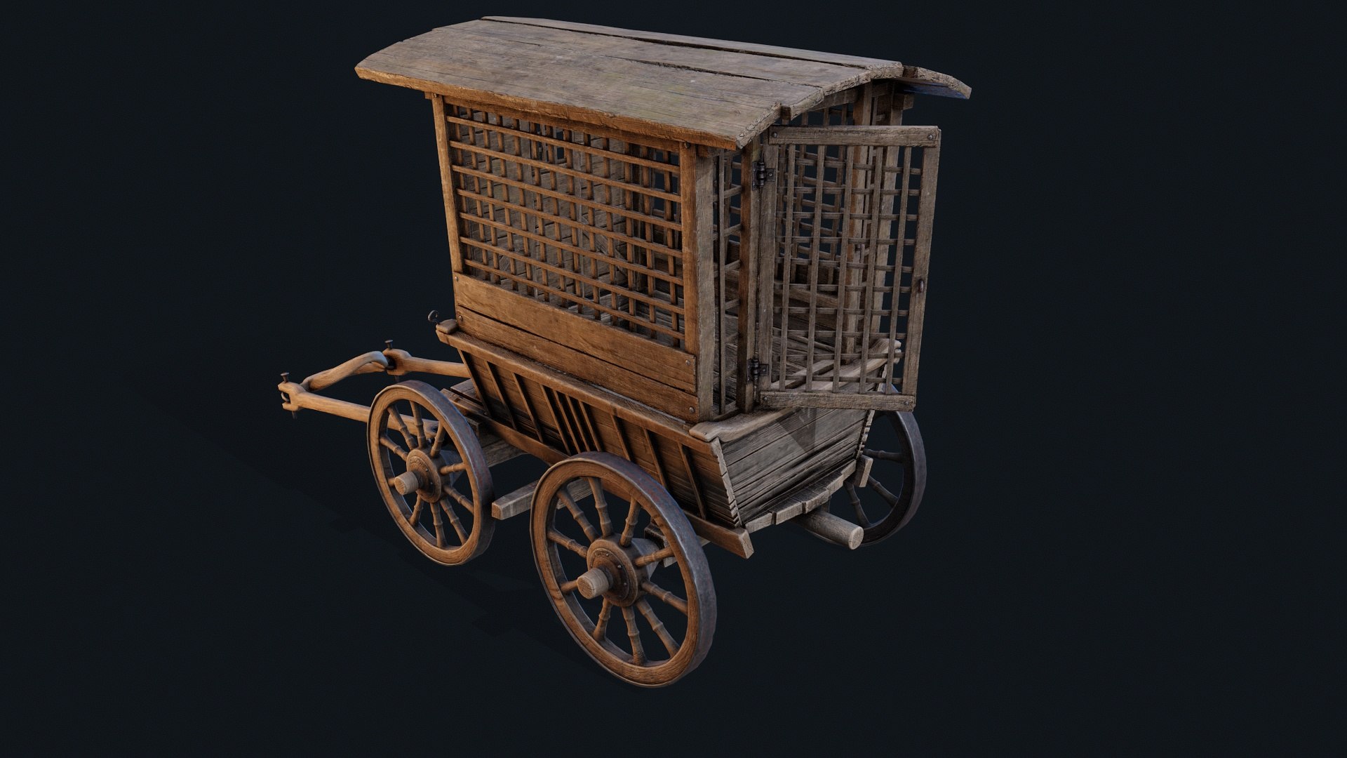 Medieval Prisoner Cart 3D - TurboSquid 2400417