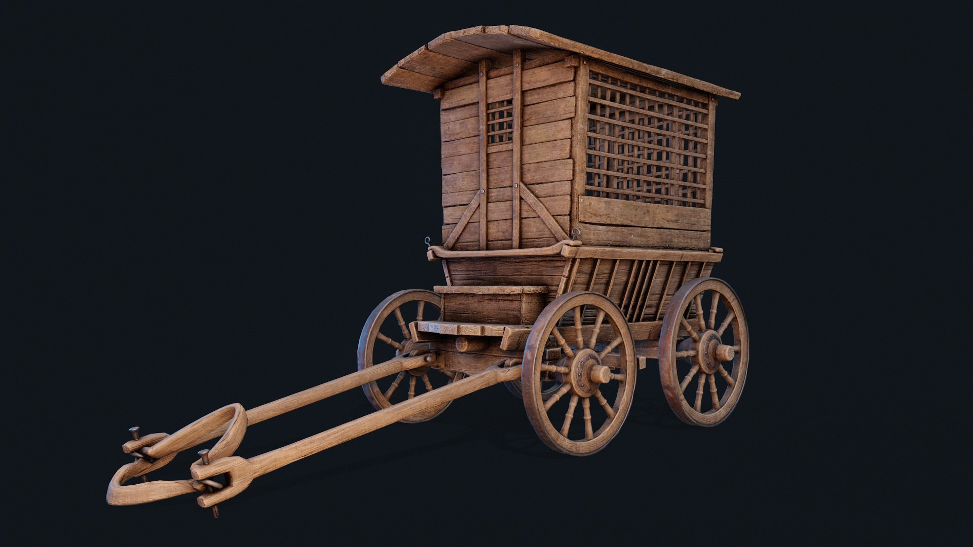 Medieval Prisoner Cart 3D - TurboSquid 2400417