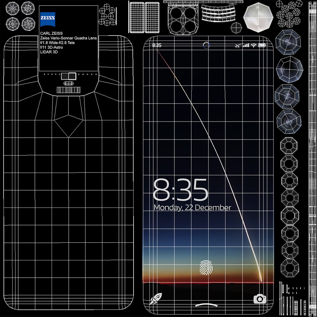 3D Model Tesla Phone Model Pi Screen On - TurboSquid 1961667