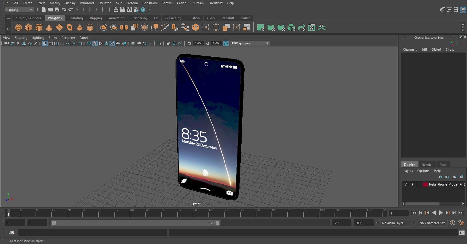 3D Model Tesla Phone Model Pi Screen On - TurboSquid 1961667