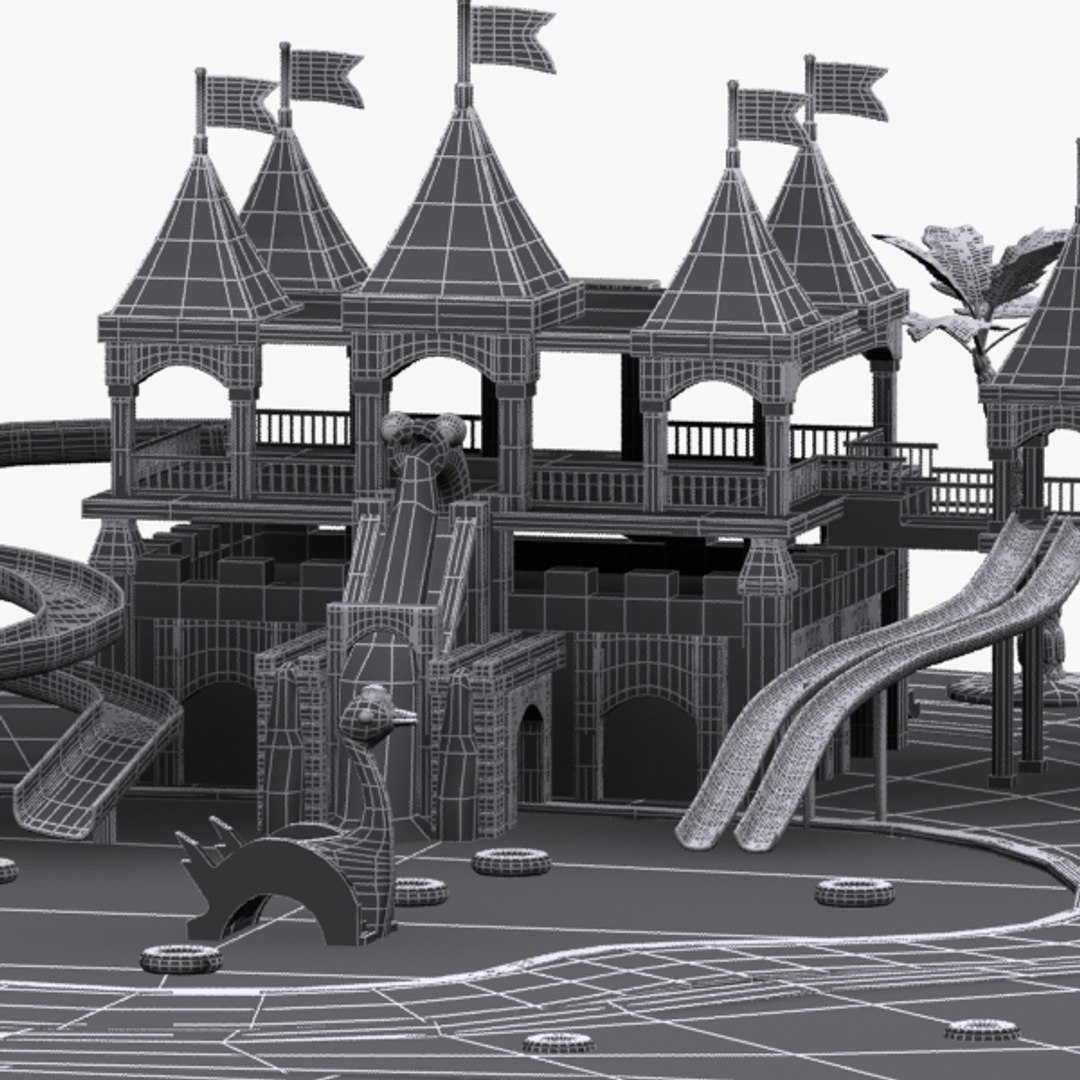 3ds Max Cartoon Waterpark Water