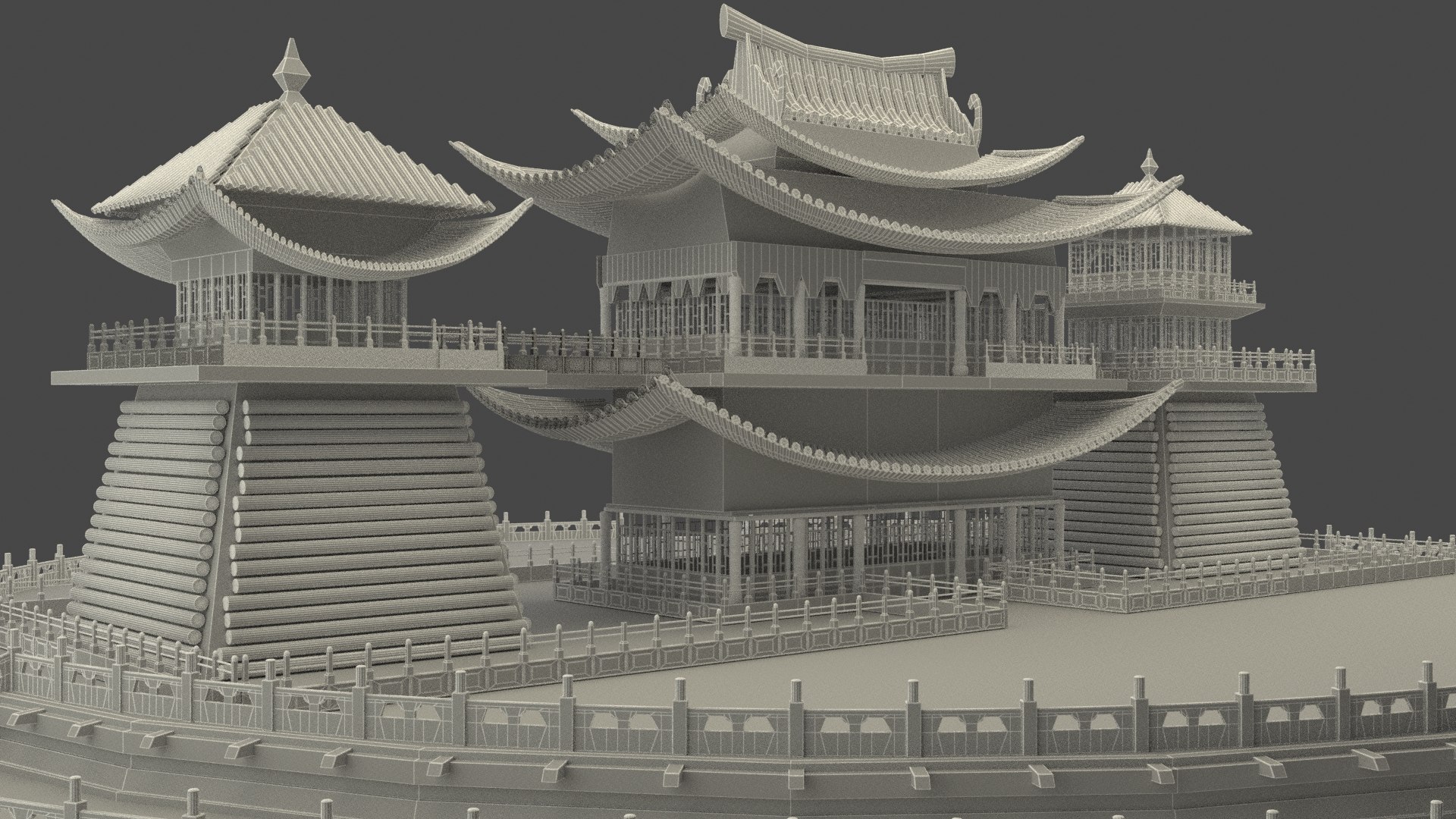 3D Chinese Palace House Model - TurboSquid 1701844