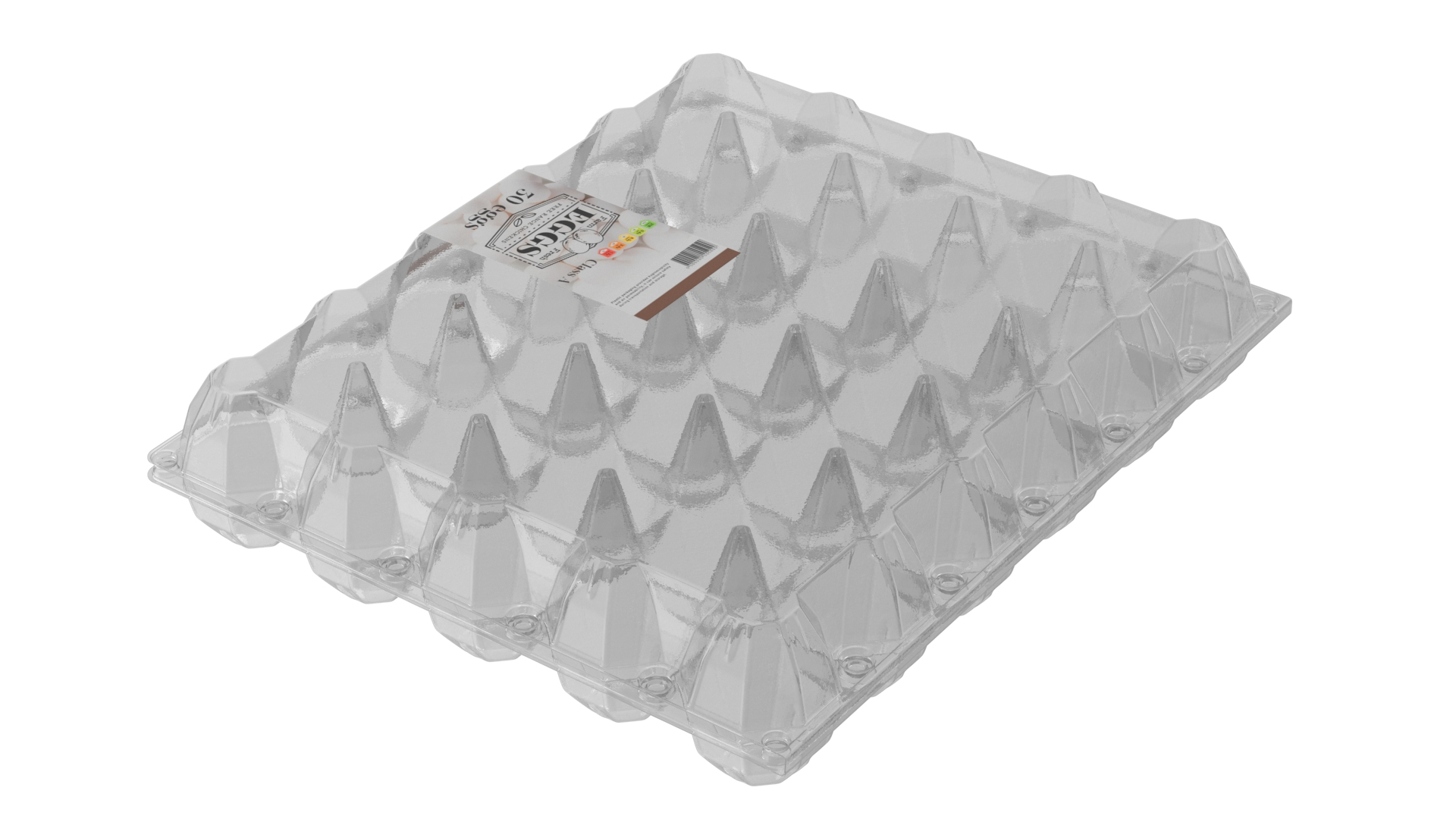 3D Empty Transparent Container For 30 Chicken Eggs - TurboSquid 2321636