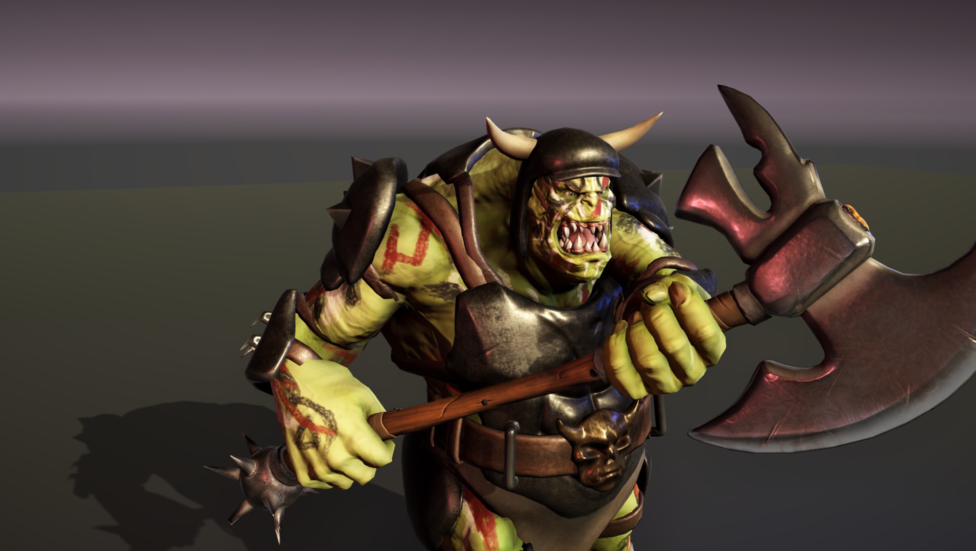 Ogre Animations Armor Weapon 3D Model - TurboSquid 1386107