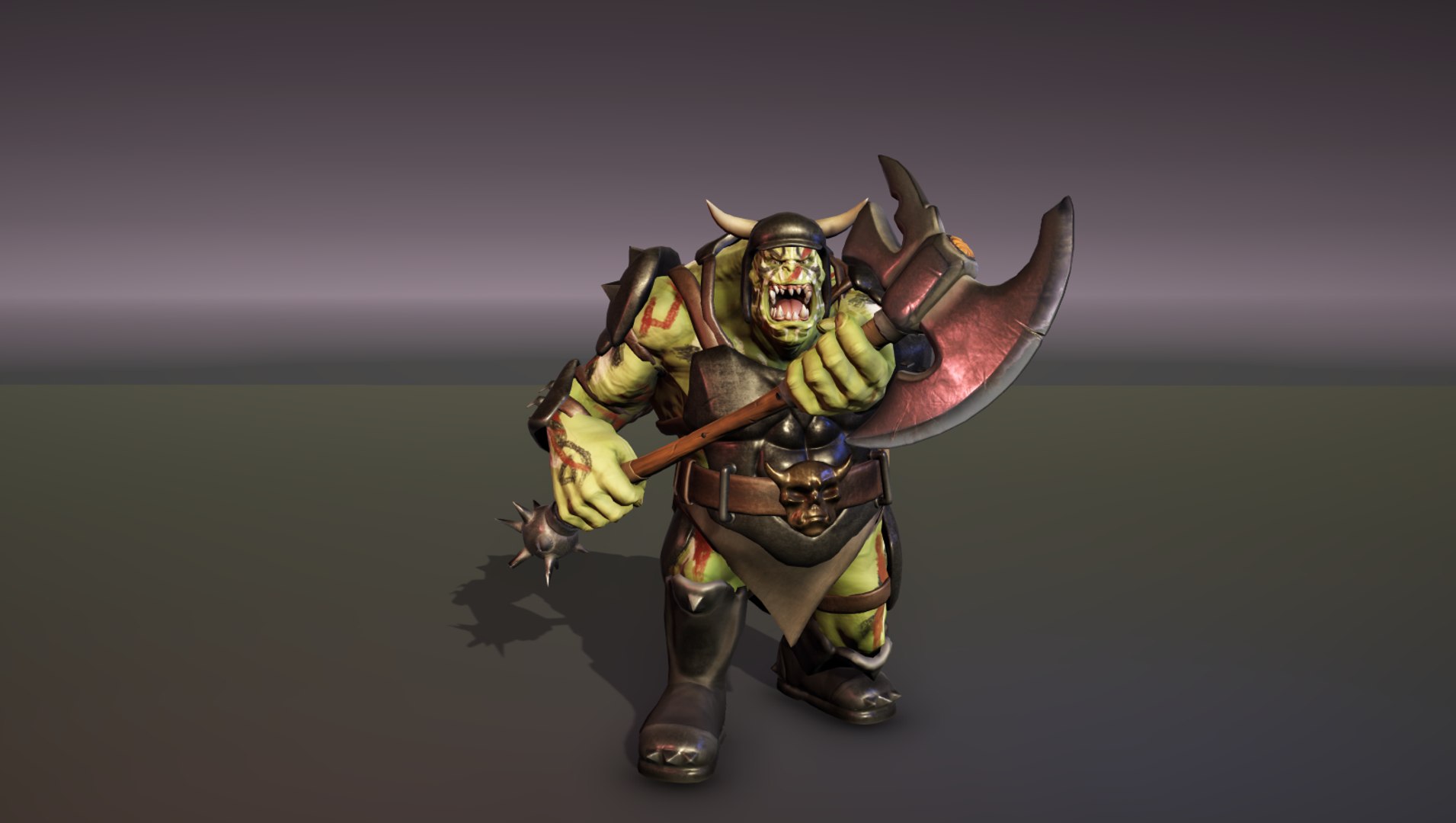 Ogre Animations Armor Weapon 3D Model - TurboSquid 1386107