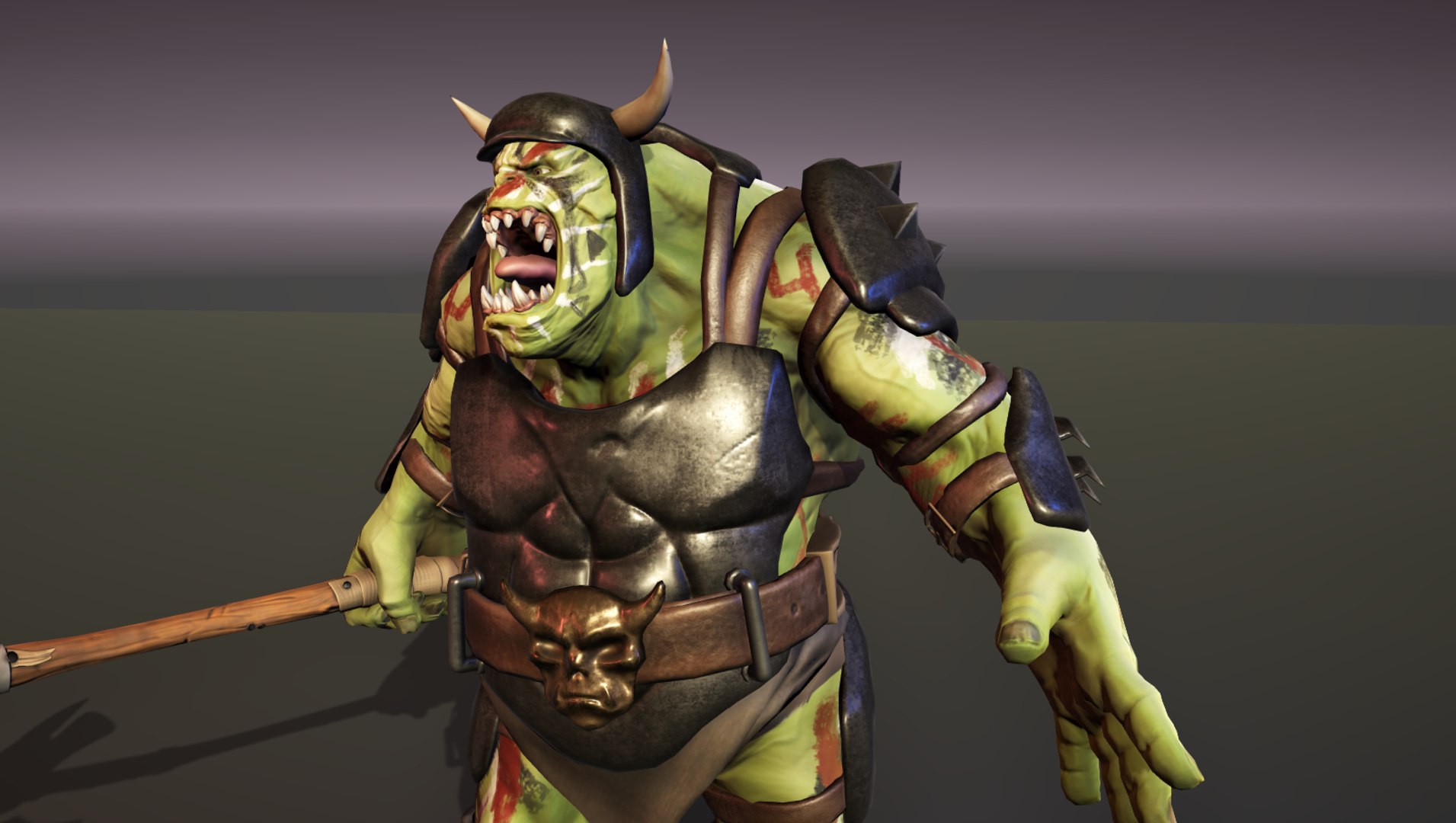 Ogre Animations Armor Weapon 3D Model - TurboSquid 1386107