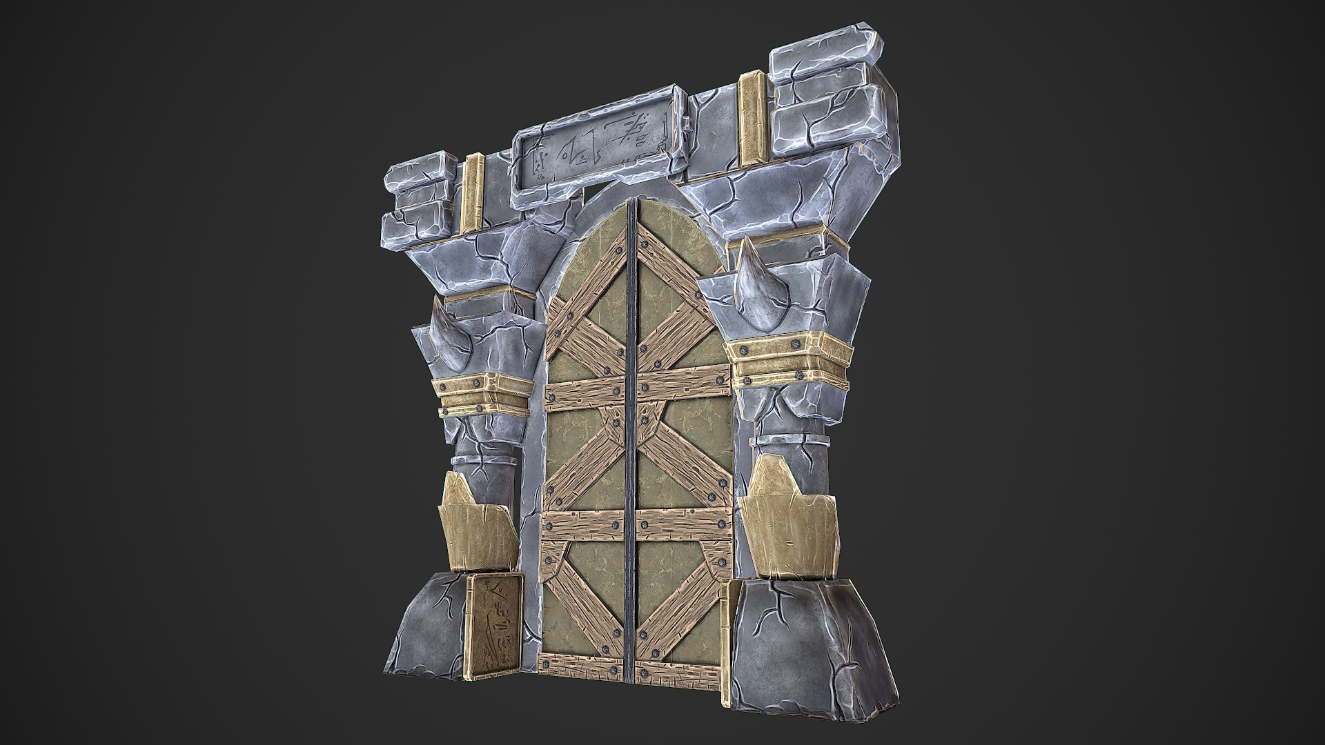 3D Dungeon Door Stylized Videogame - TurboSquid 1474673