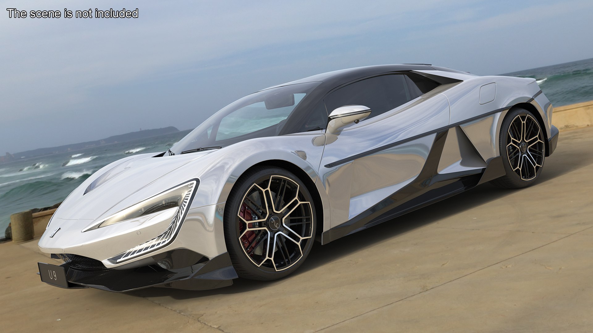 3D Supercar BYD Yangwang U9 Silver Model - TurboSquid 2342393