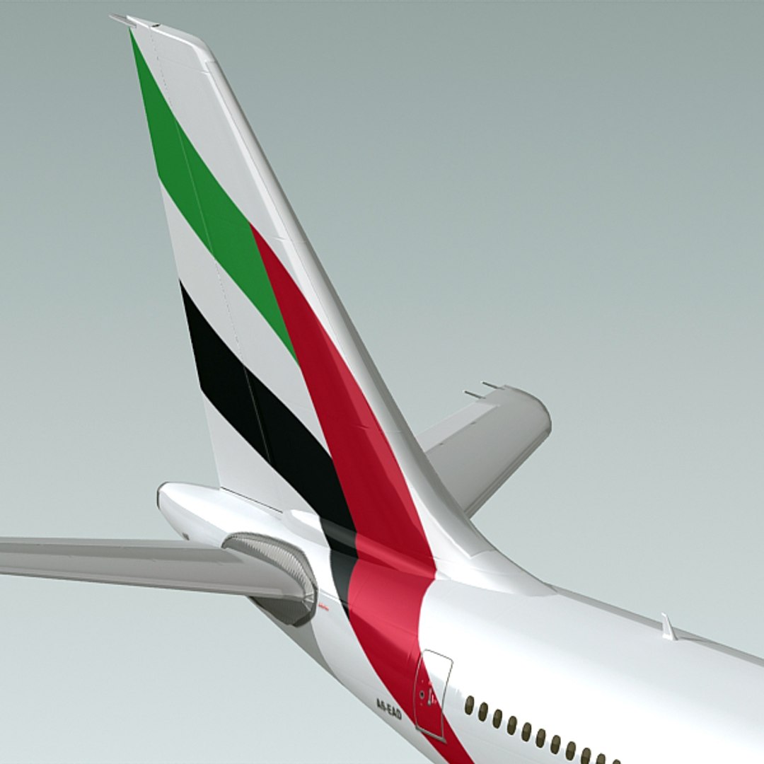 Airbus A330-200 Plane Emirates 3d Model
