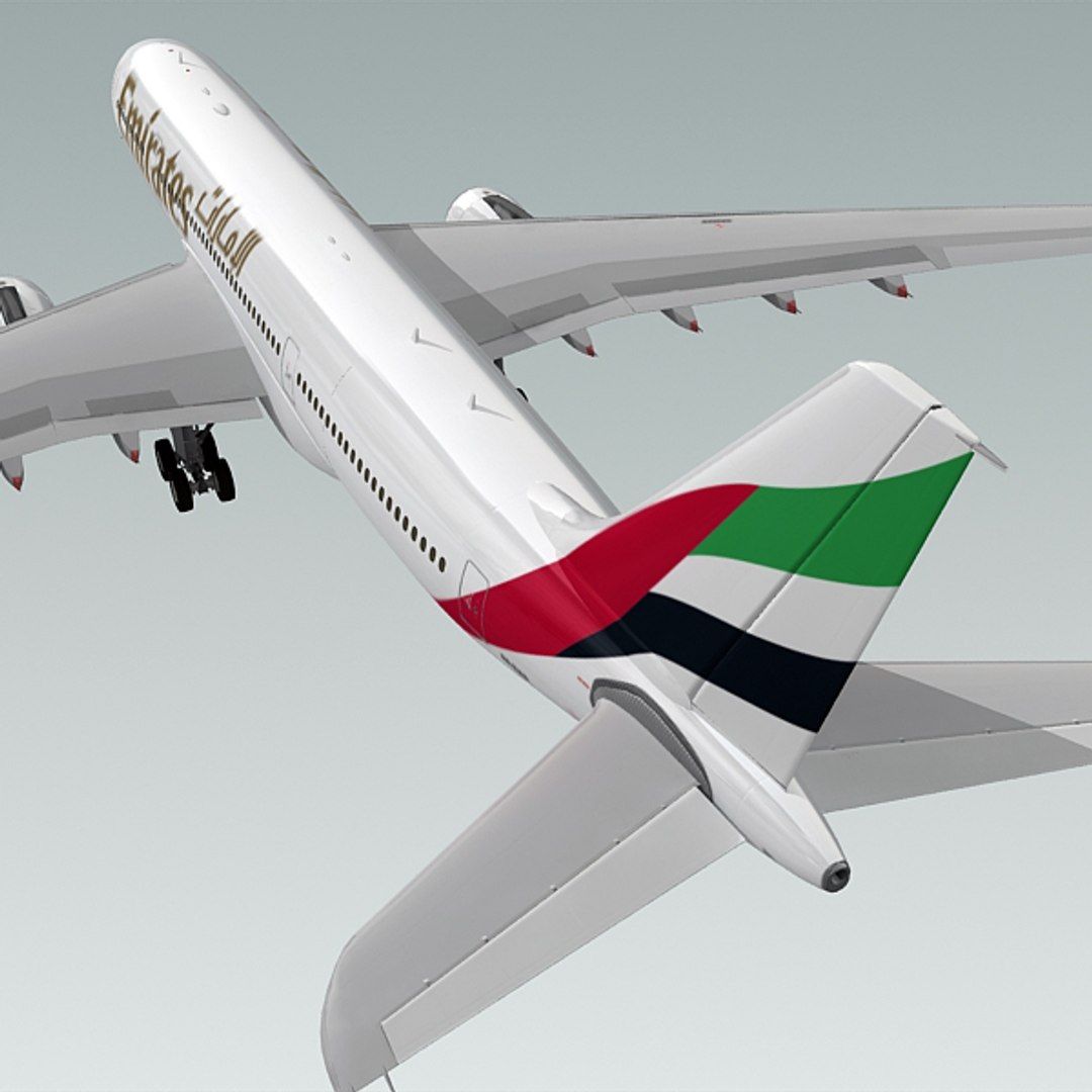 Airbus A330-200 Plane Emirates 3d Model