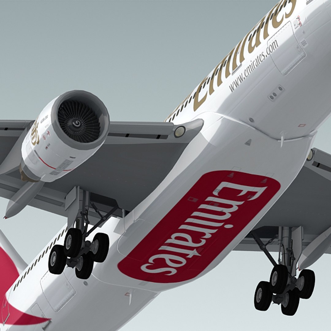 Airbus A330-200 Plane Emirates 3d Model