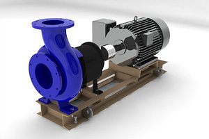 water centrifugal pump 3d model