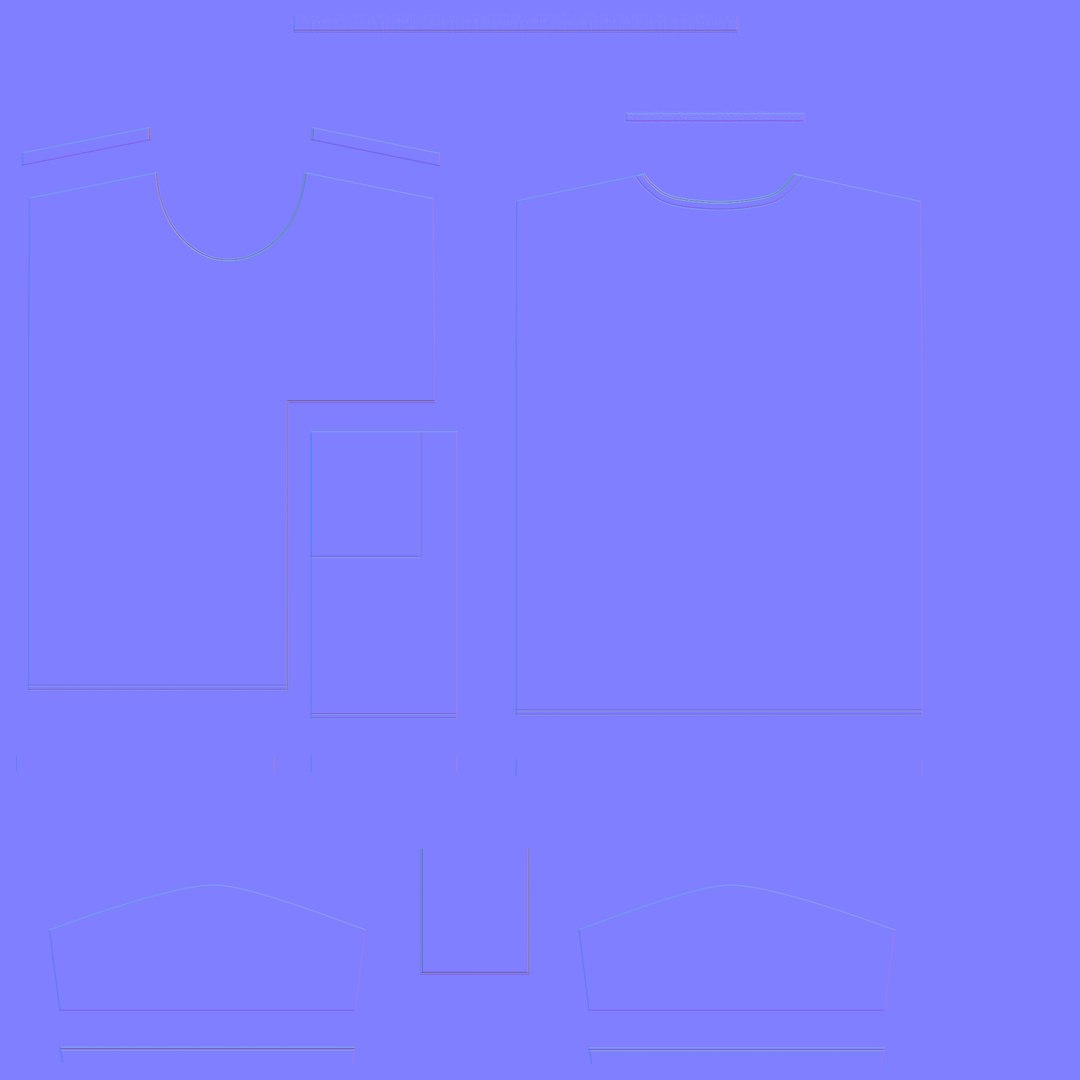 3D Model Mens Basic T-shirt With Cut And Sew Pocket - TurboSquid 2254018