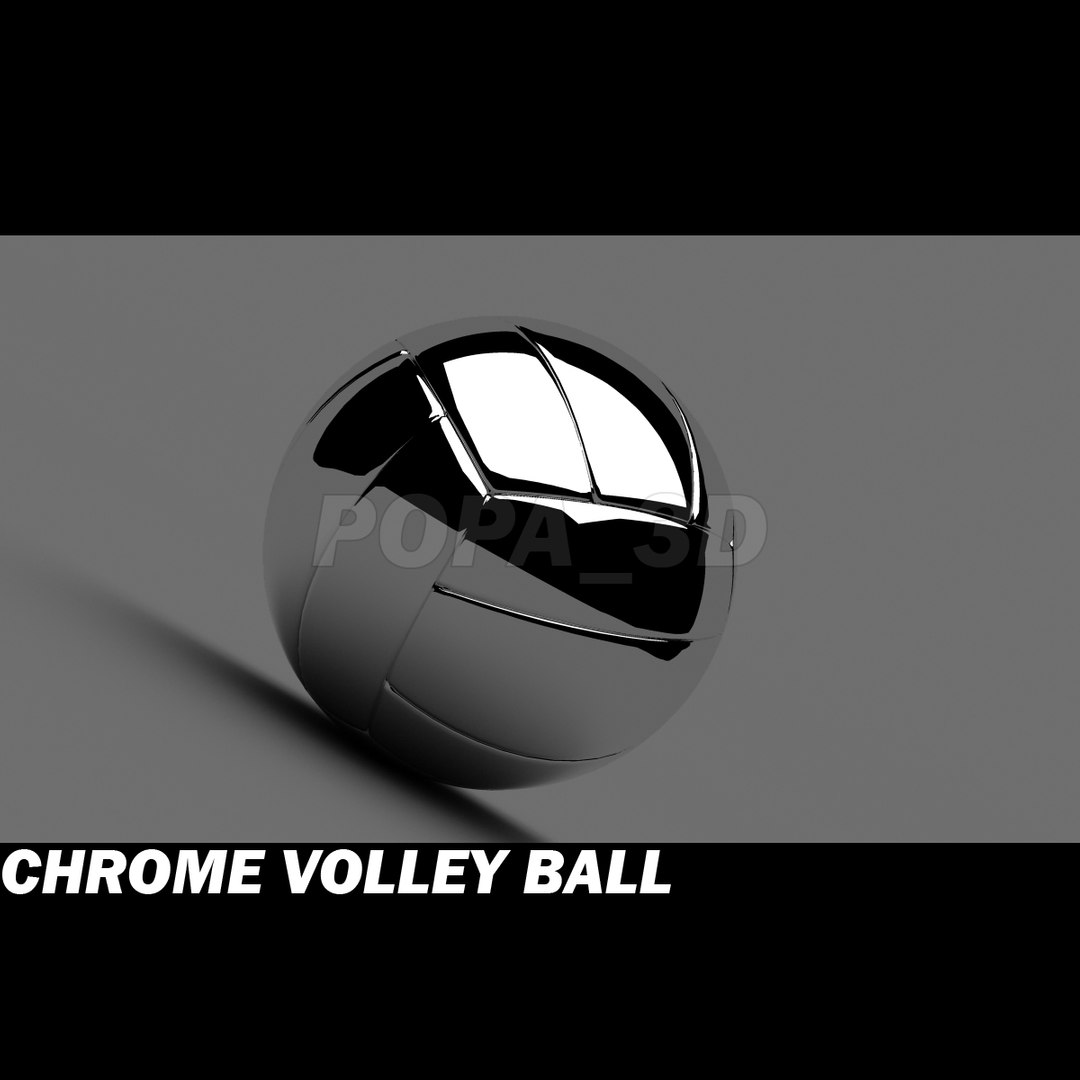 rugby ball chrome materials 3ds