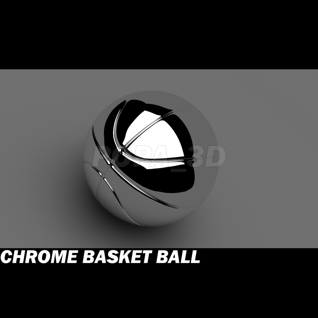 rugby ball chrome materials 3ds