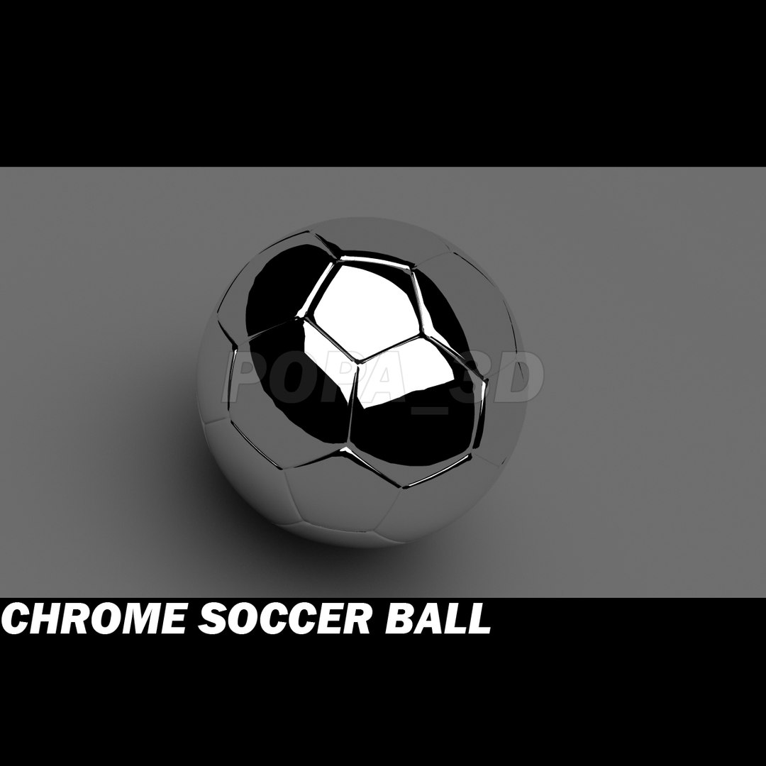 rugby ball chrome materials 3ds