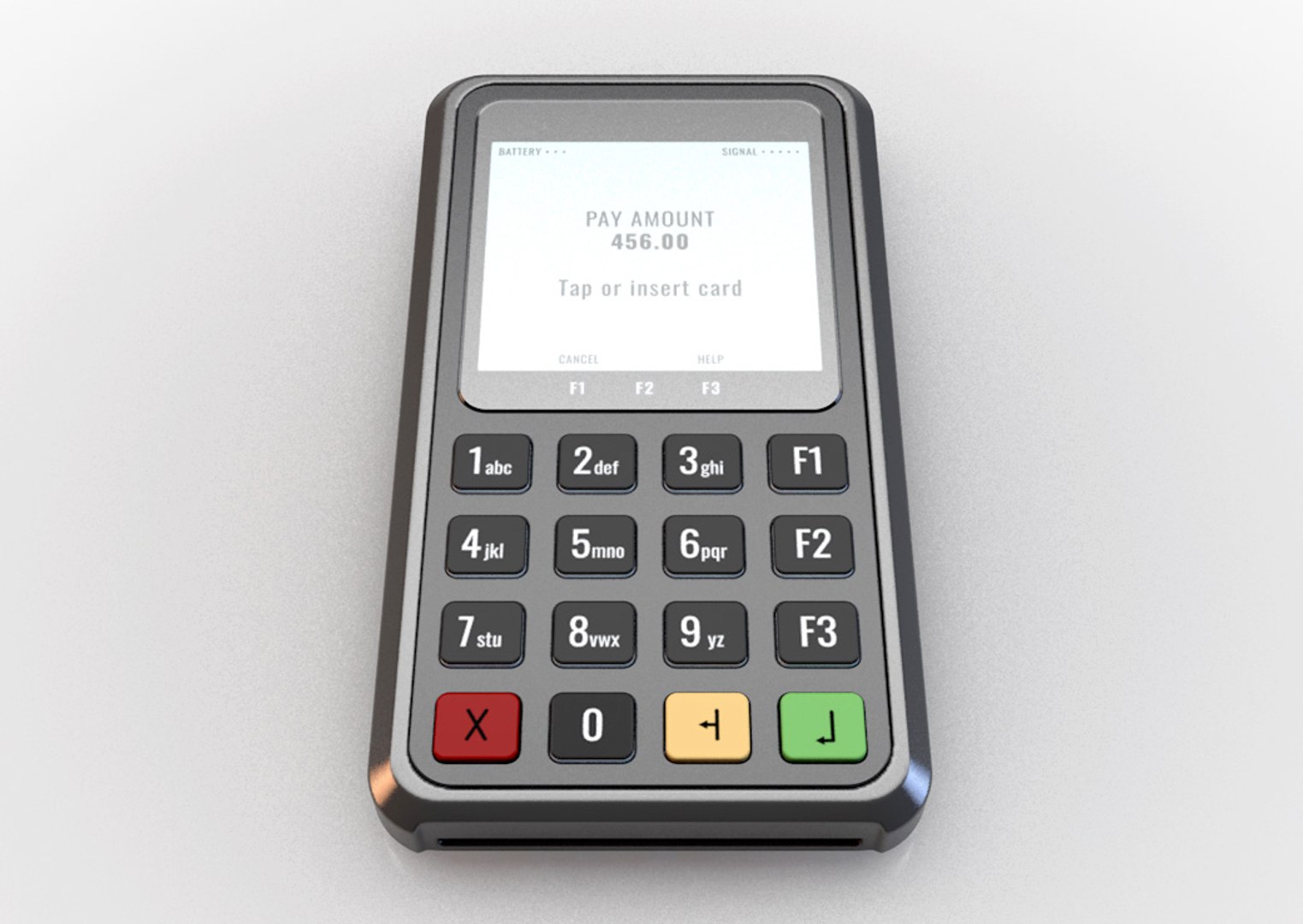 Handheld Credit Card Machine Model - TurboSquid 1470888