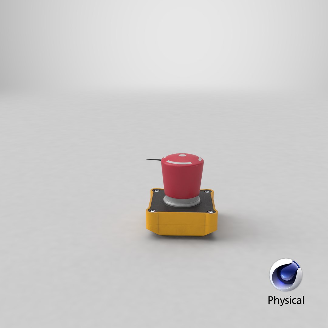 Big red button 3D model - TurboSquid 1201516