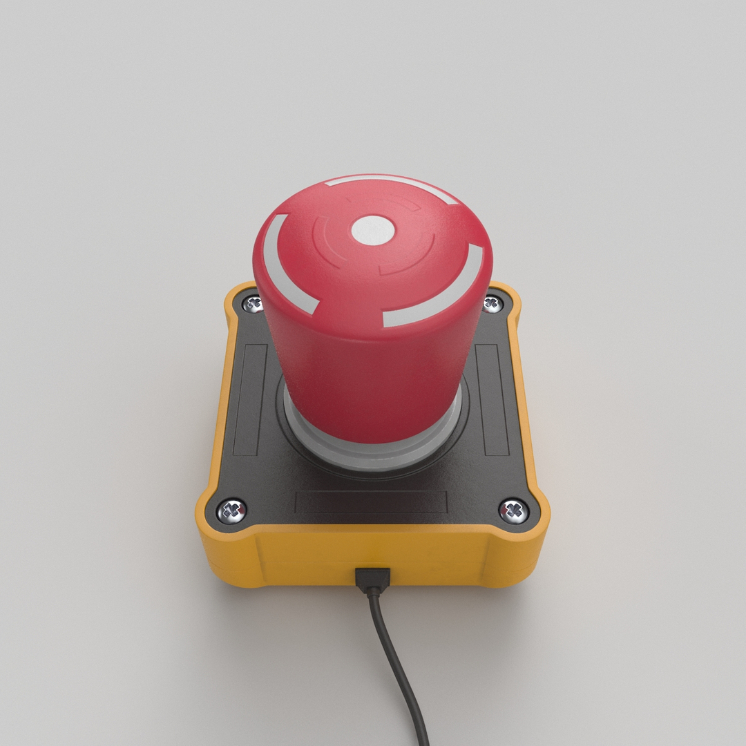 Big Red Button 3D Model - TurboSquid 1201516