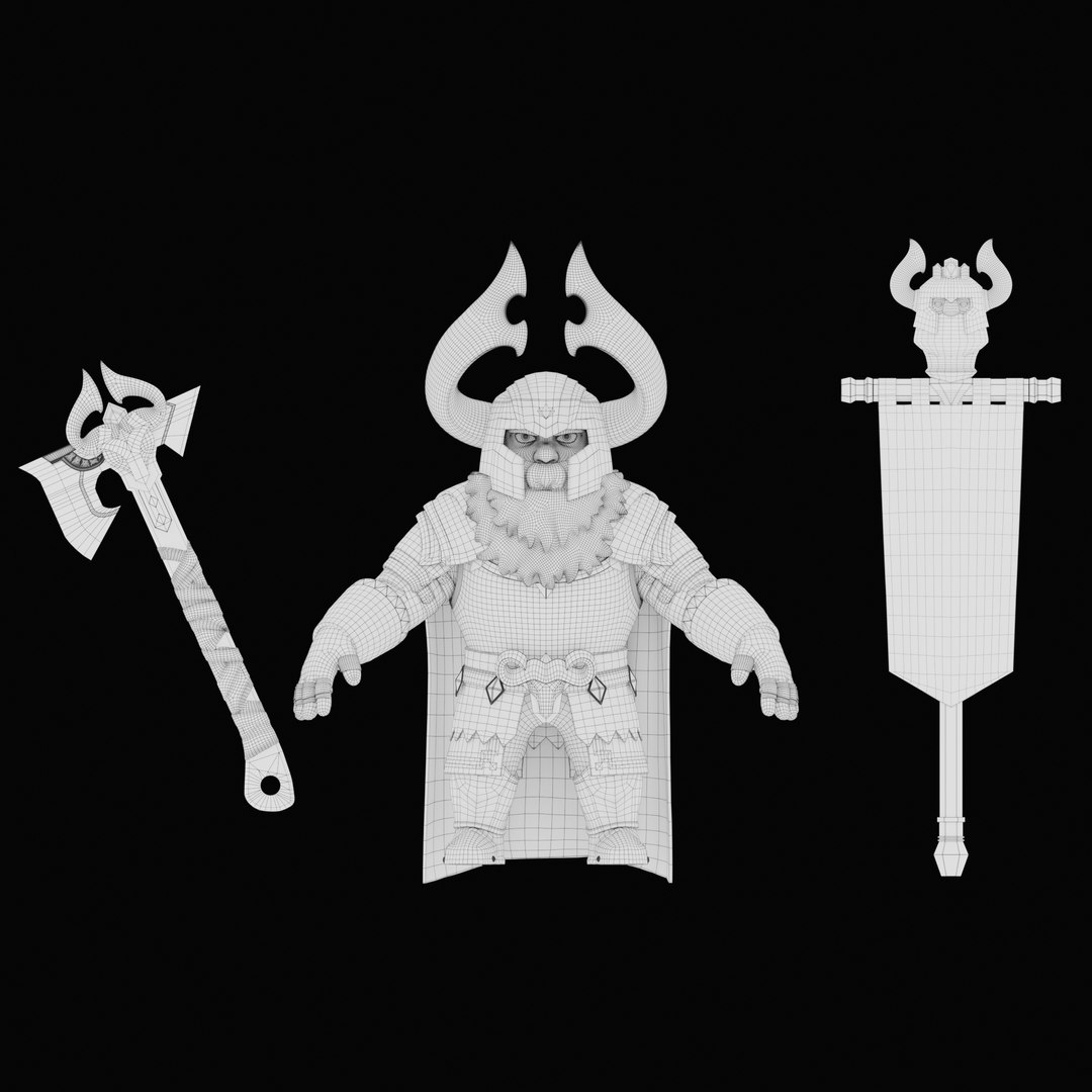 Golden Horn Dwarf 3D Model - TurboSquid 2047399