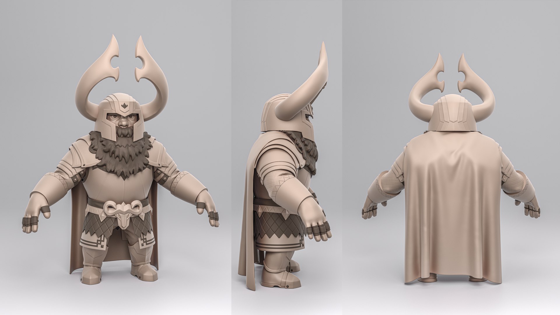 Golden Horn Dwarf 3D Model - TurboSquid 2047399