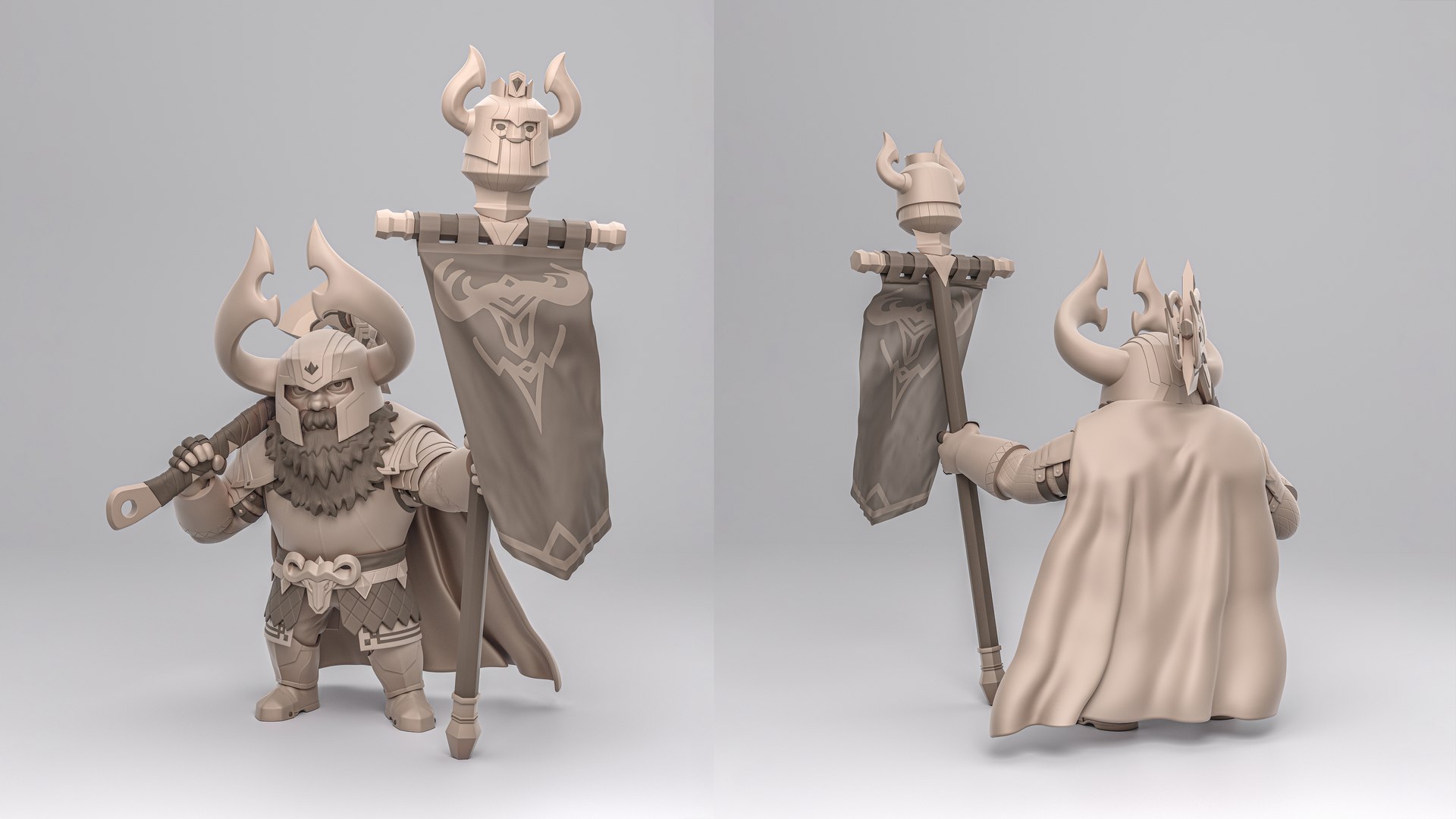 Golden Horn Dwarf 3D Model - TurboSquid 2047399