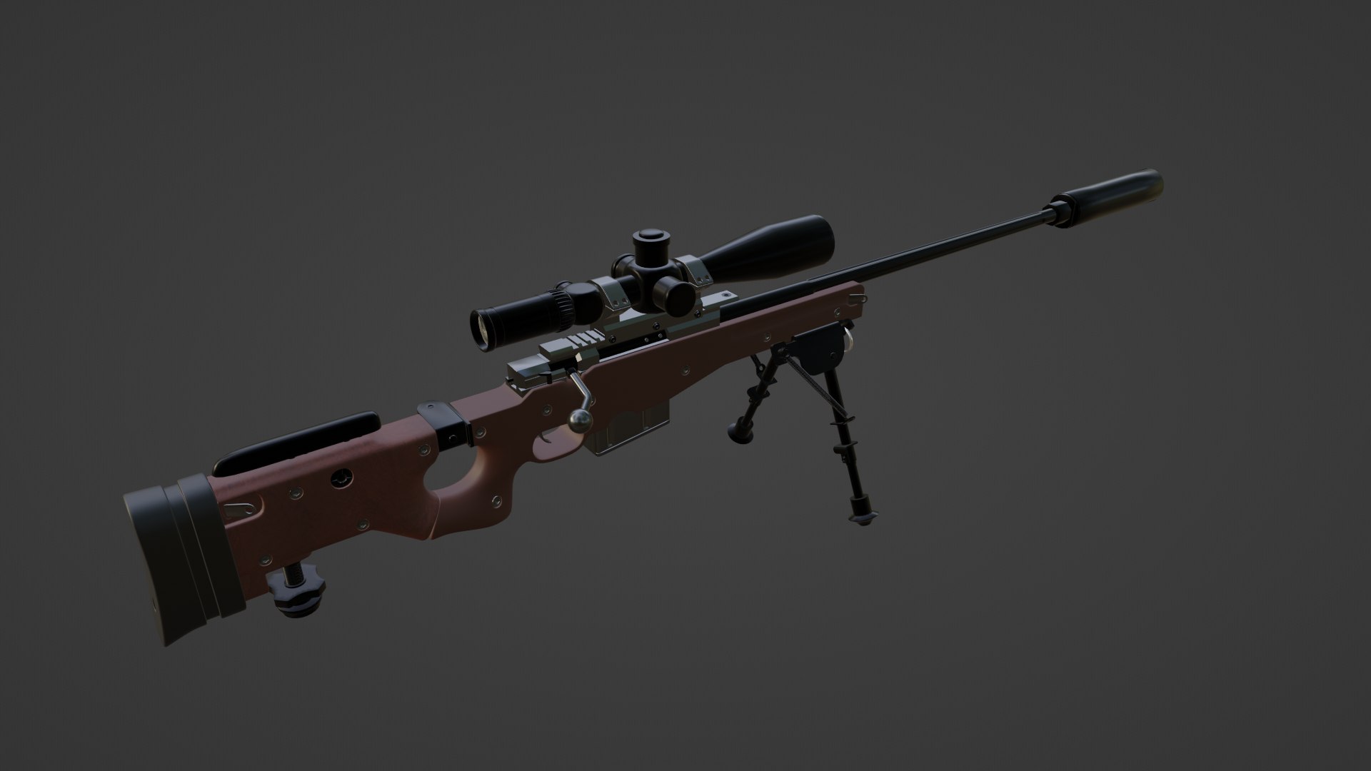 3D AWM Sniper Rifle - TurboSquid 2170897