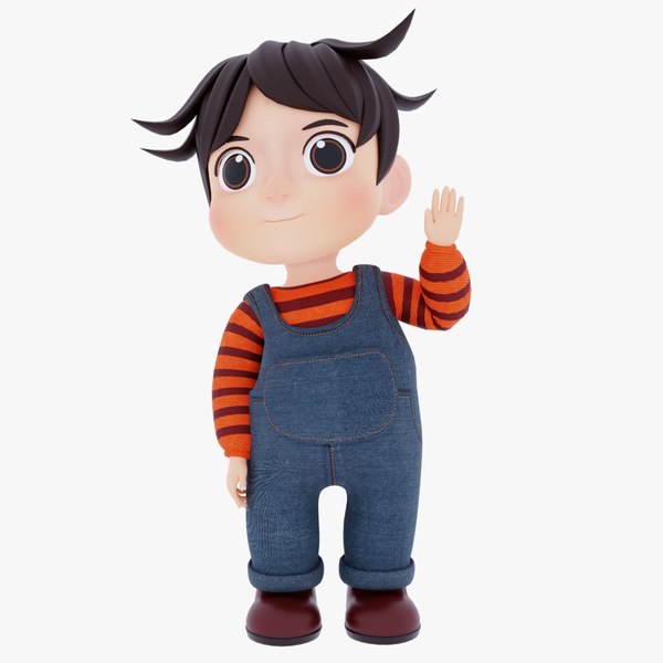 modelo 3d Hugo Cute Cartoon Boy - TurboSquid 2050471