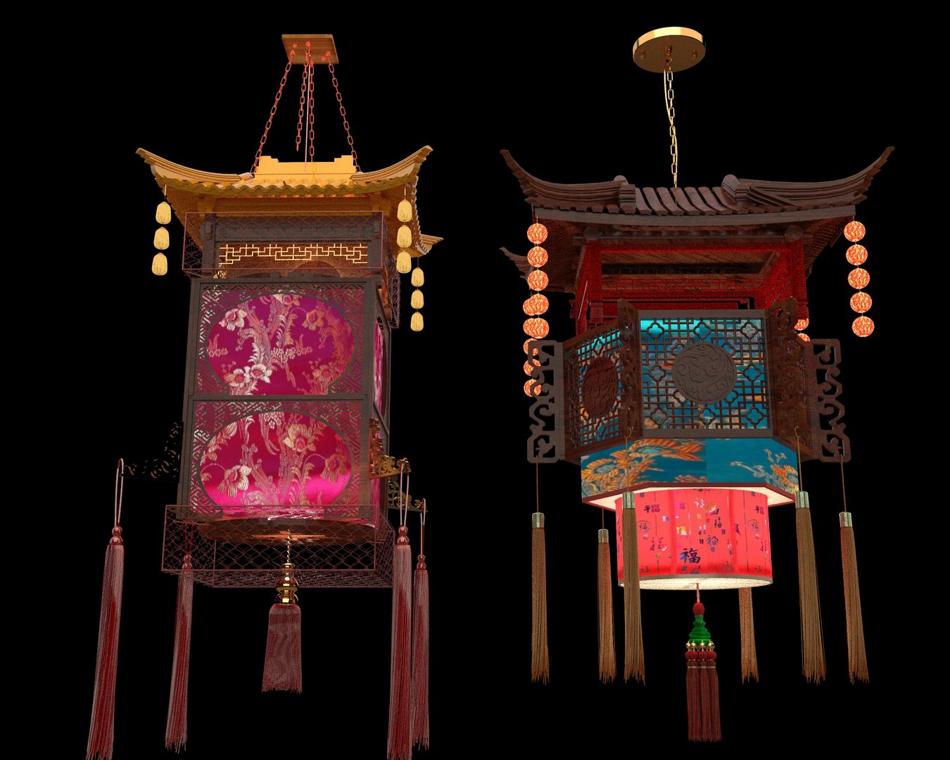 3D Chinese Royal Palace Lantern - TurboSquid 2214616