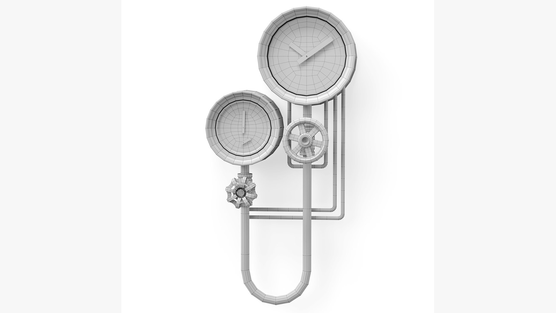 Industrial Pipe Wall Clock 3D Model - TurboSquid 2070268