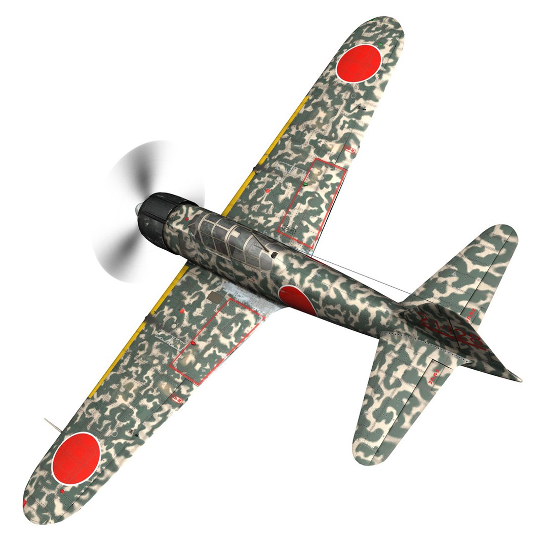 3d model mitsubishi a6m2 zero