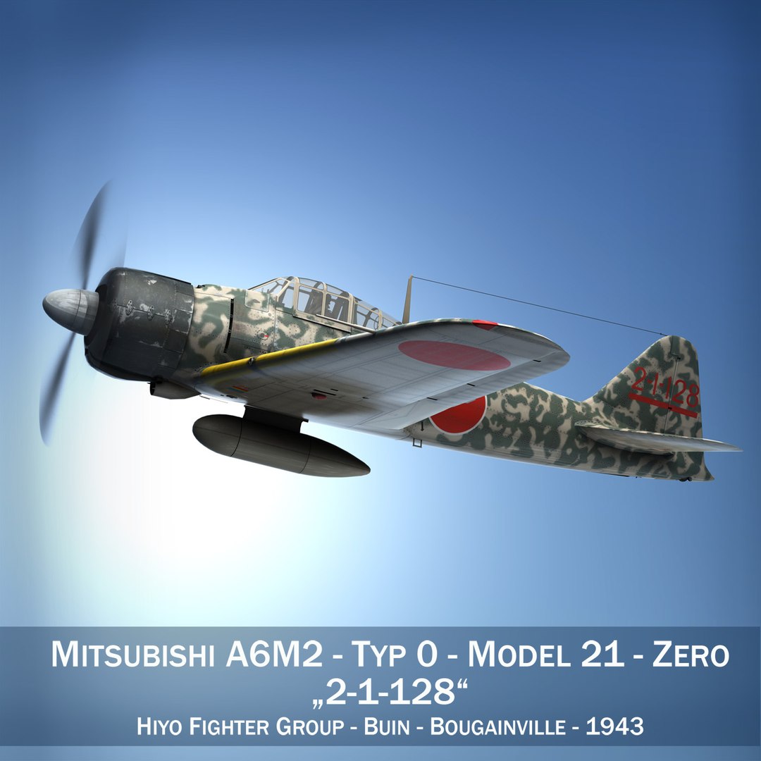 3d Model Mitsubishi A6m2 Zero