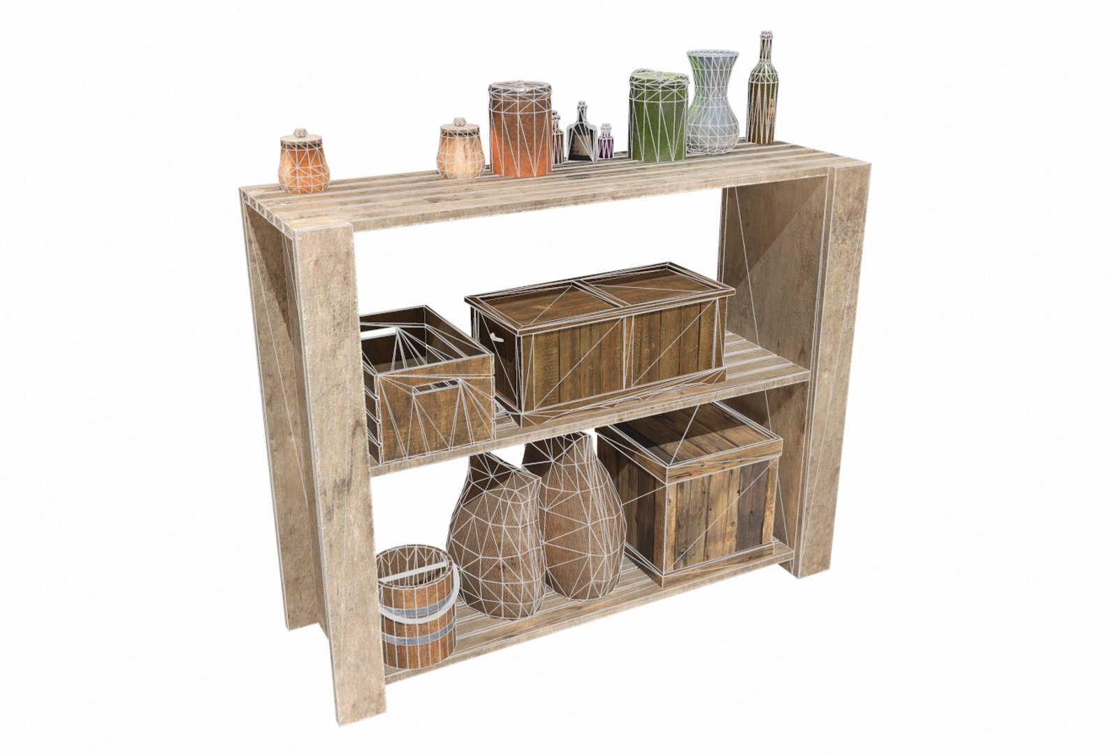 Old shelf model - TurboSquid 1405423