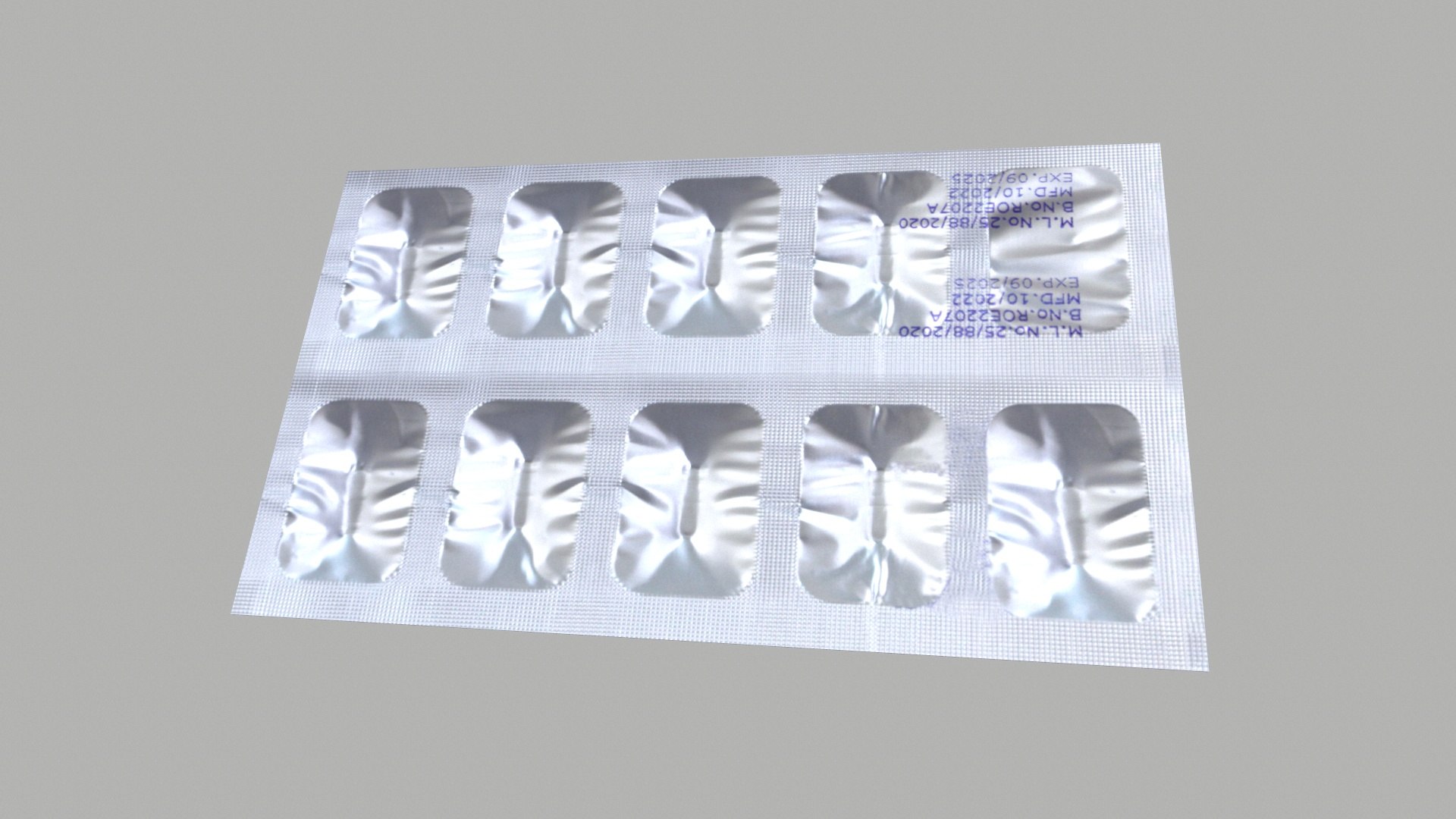 Pill Strip Model - TurboSquid 2325075