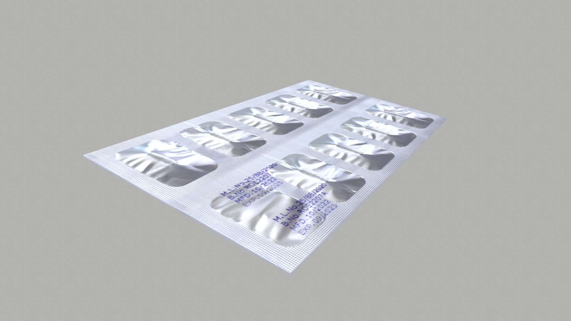 Pill Strip Model - TurboSquid 2325075