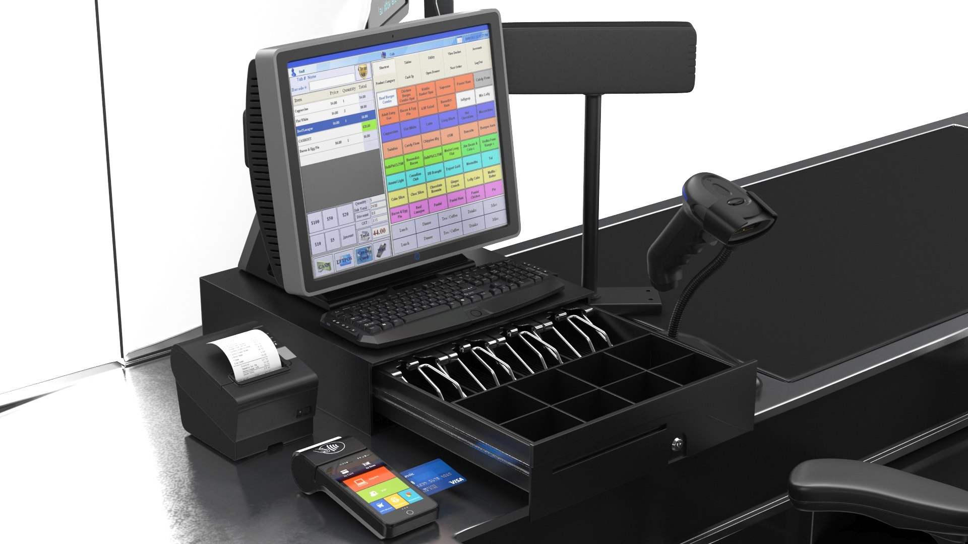 Full Checkout Counter Collection 3D model - TurboSquid 2038855