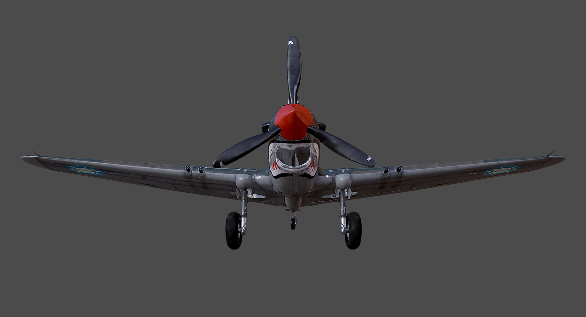 3d Model American P-40b Real-time