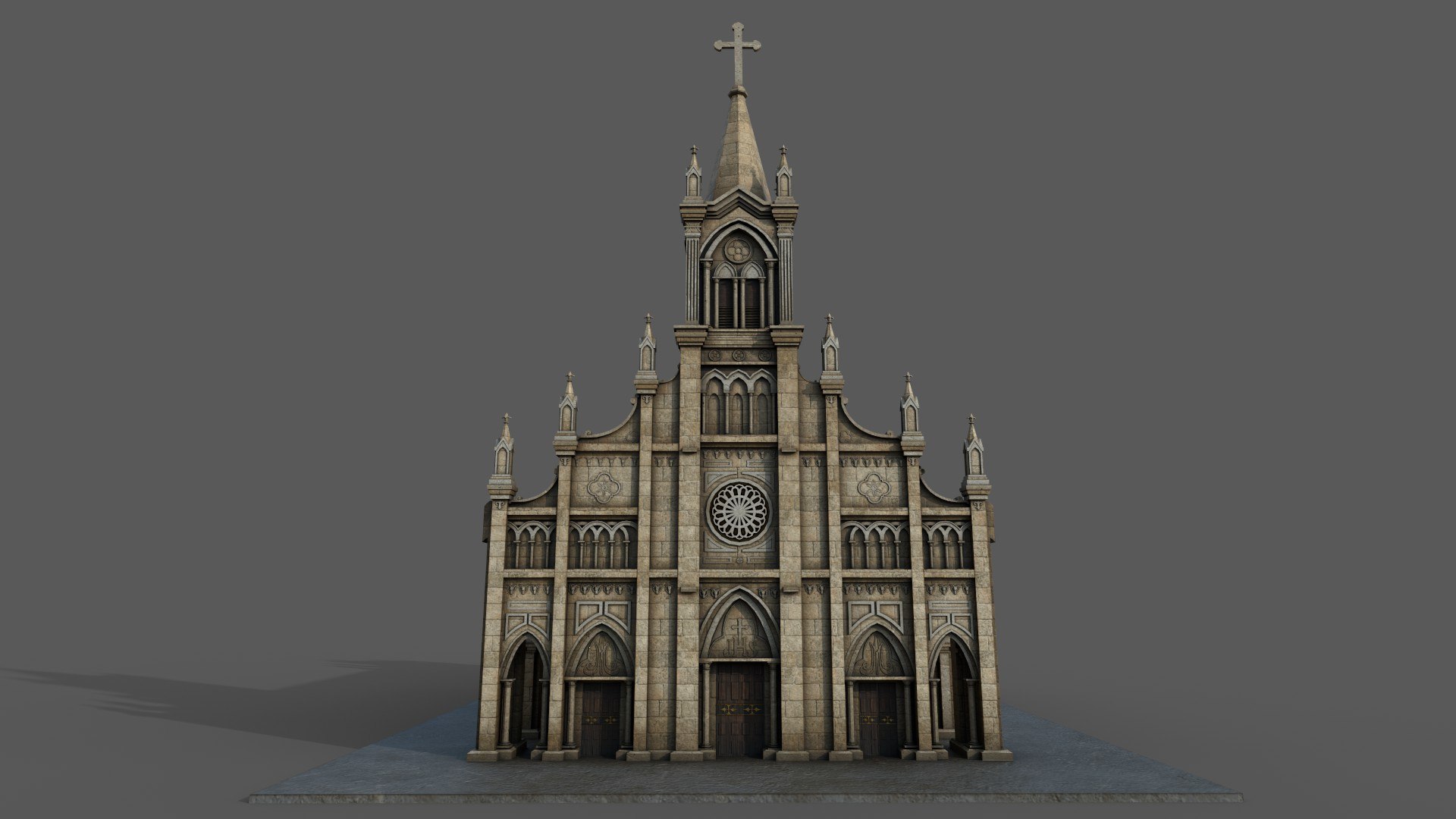 3D Cathedral Church - TurboSquid 2036524
