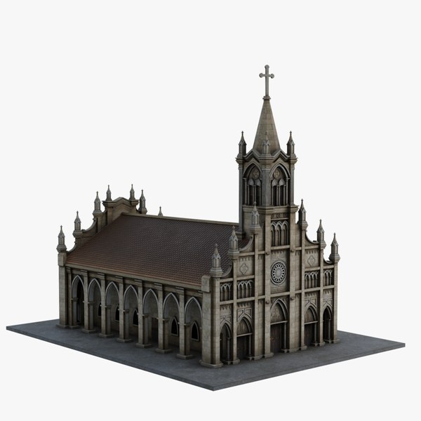 3D Cathedral church - TurboSquid 2036524
