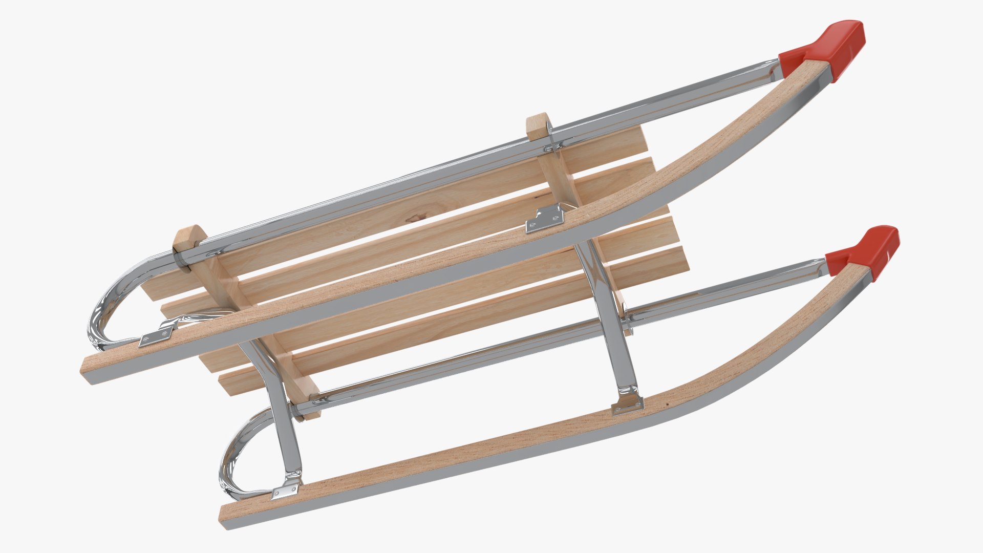 Wooden Snow Sled Model - TurboSquid 2314418