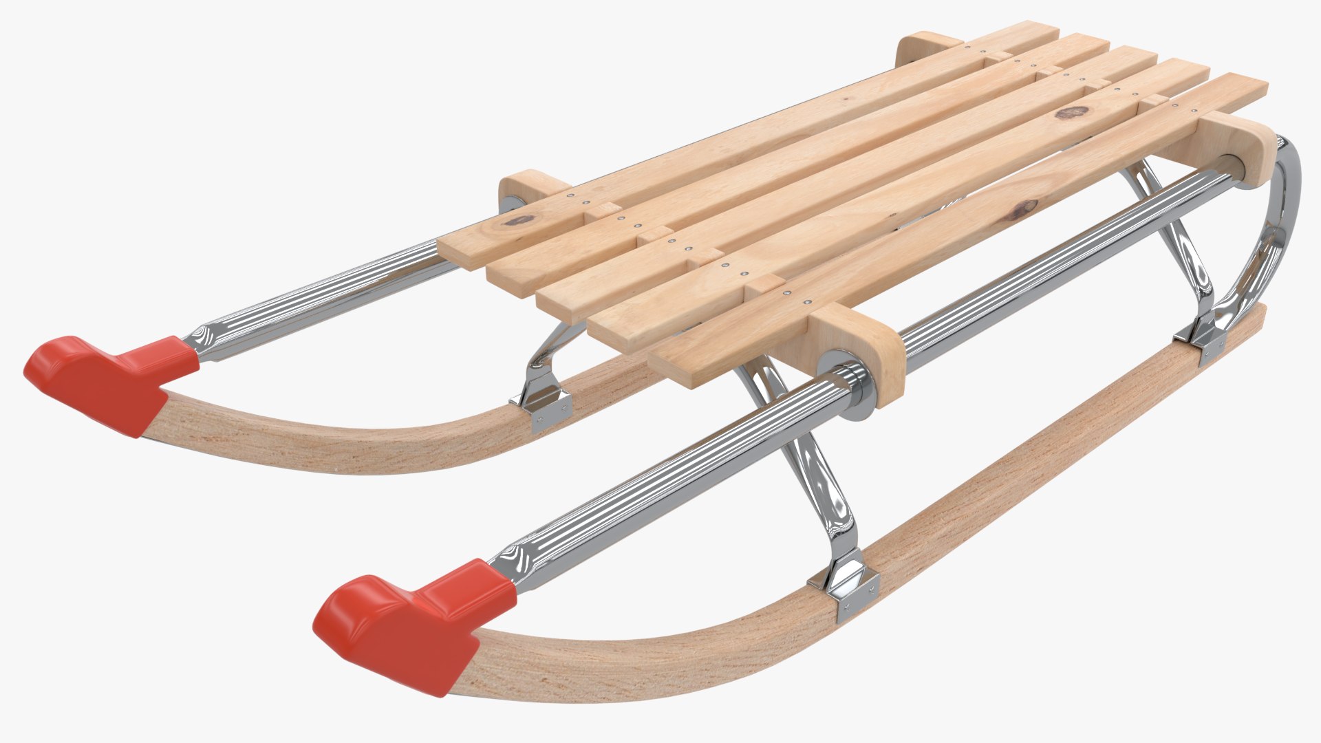 Wooden Snow Sled Model - TurboSquid 2314418