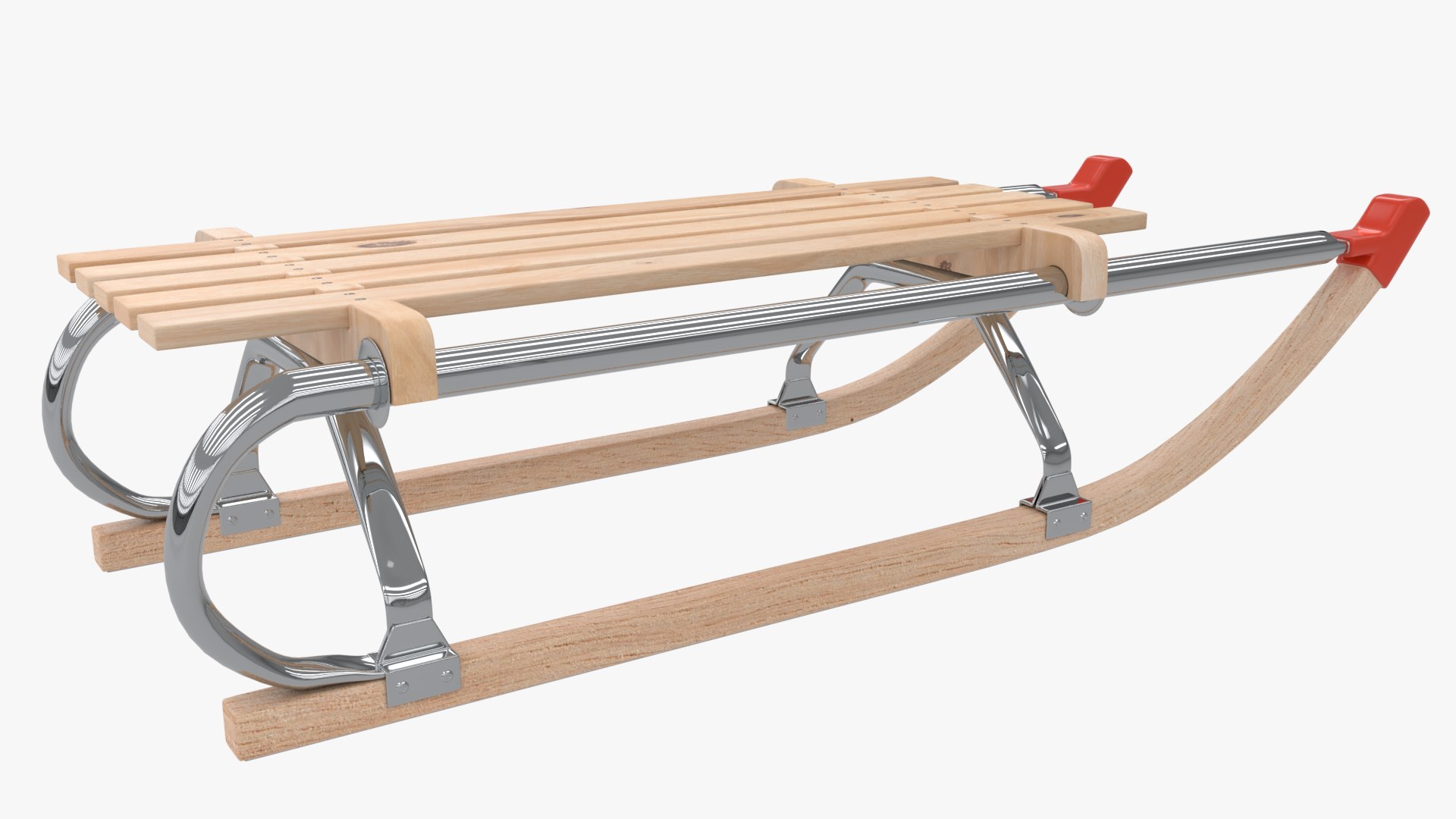 Wooden Snow Sled Model - TurboSquid 2314418