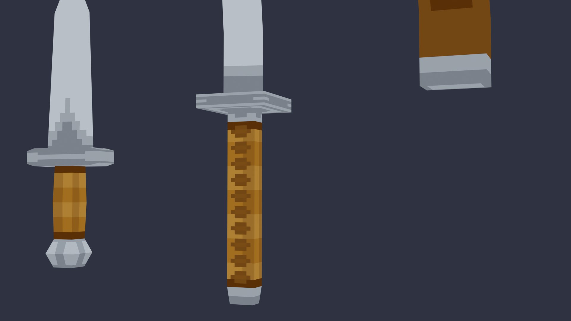 3D Model 3D Pixel Swords - TurboSquid 2103211