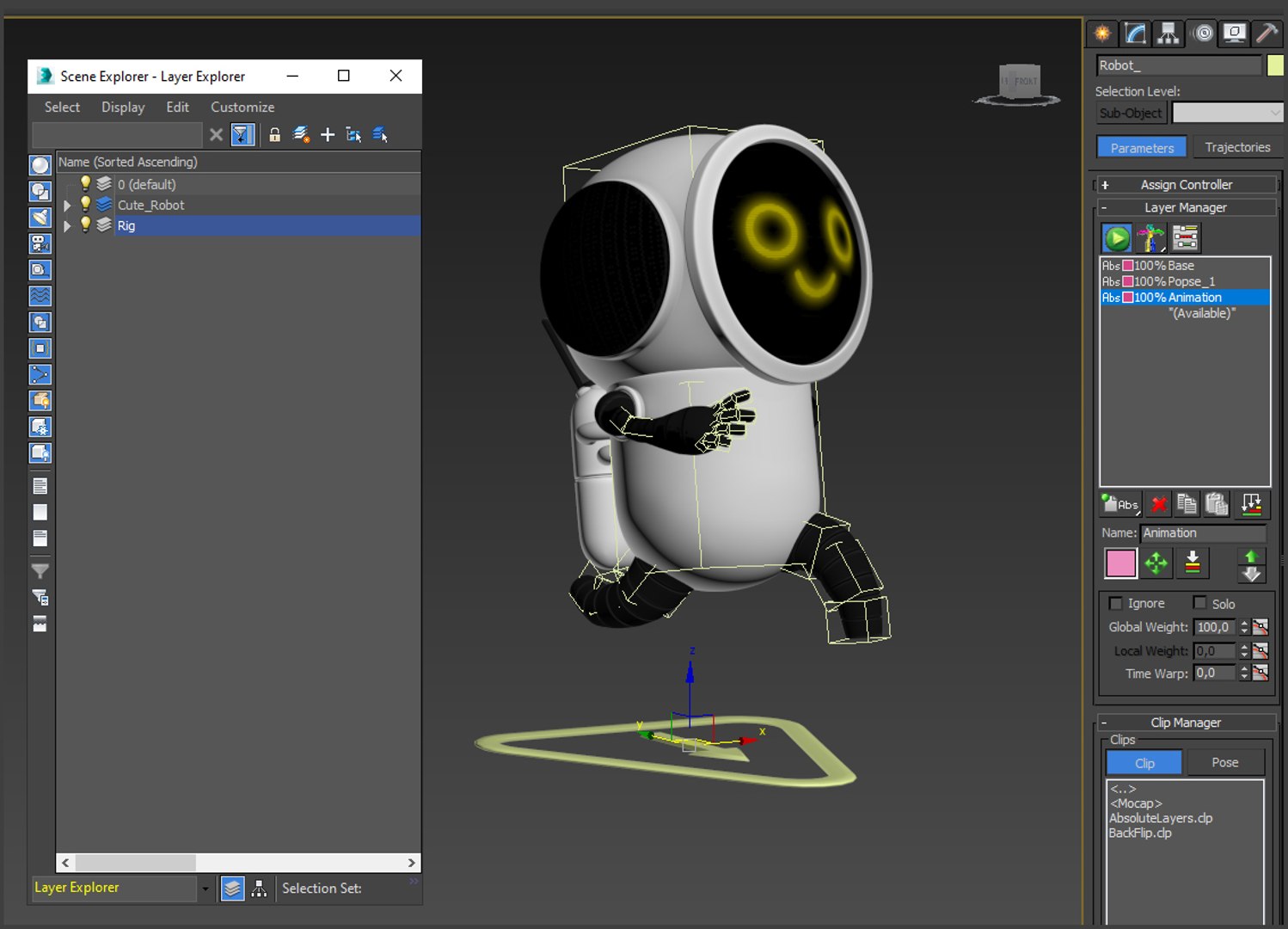3D Model Cute Robot Rig - TurboSquid 2082127